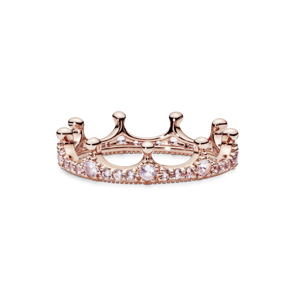 Anillo Corona Encantada Recubrimiento en Oro Rosa de 14k|Pandora ...