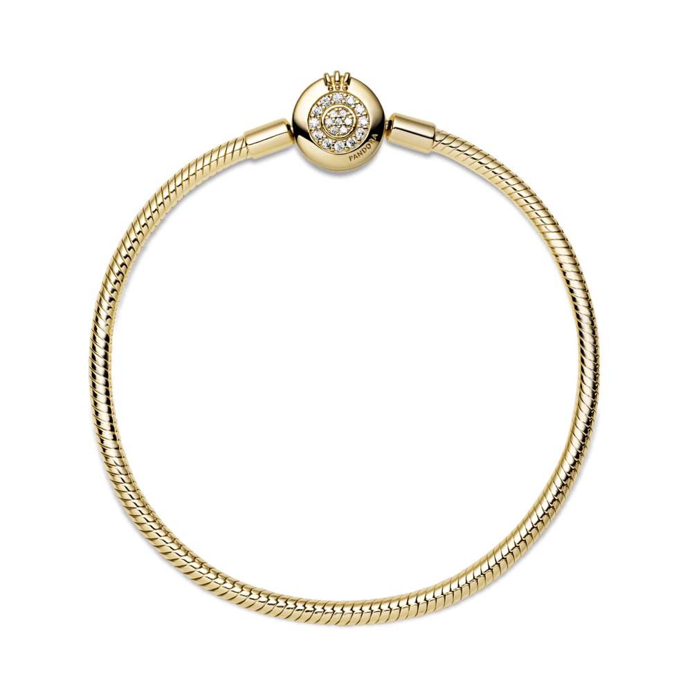 Brazalete Pandora Moments Cadena de Serpiente Corona O Resplandeciente ...