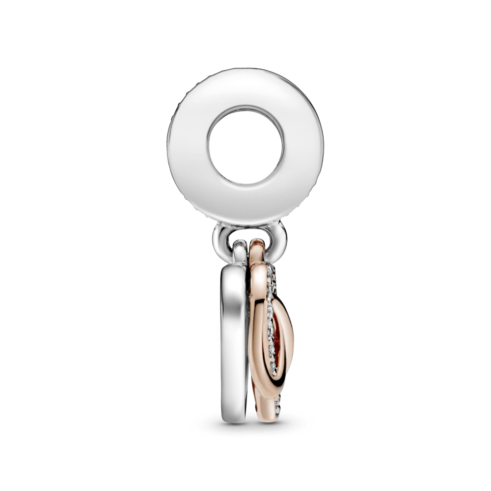 Charm colgante Corazón con Infinito resplandeciente Recubrimiento en ...