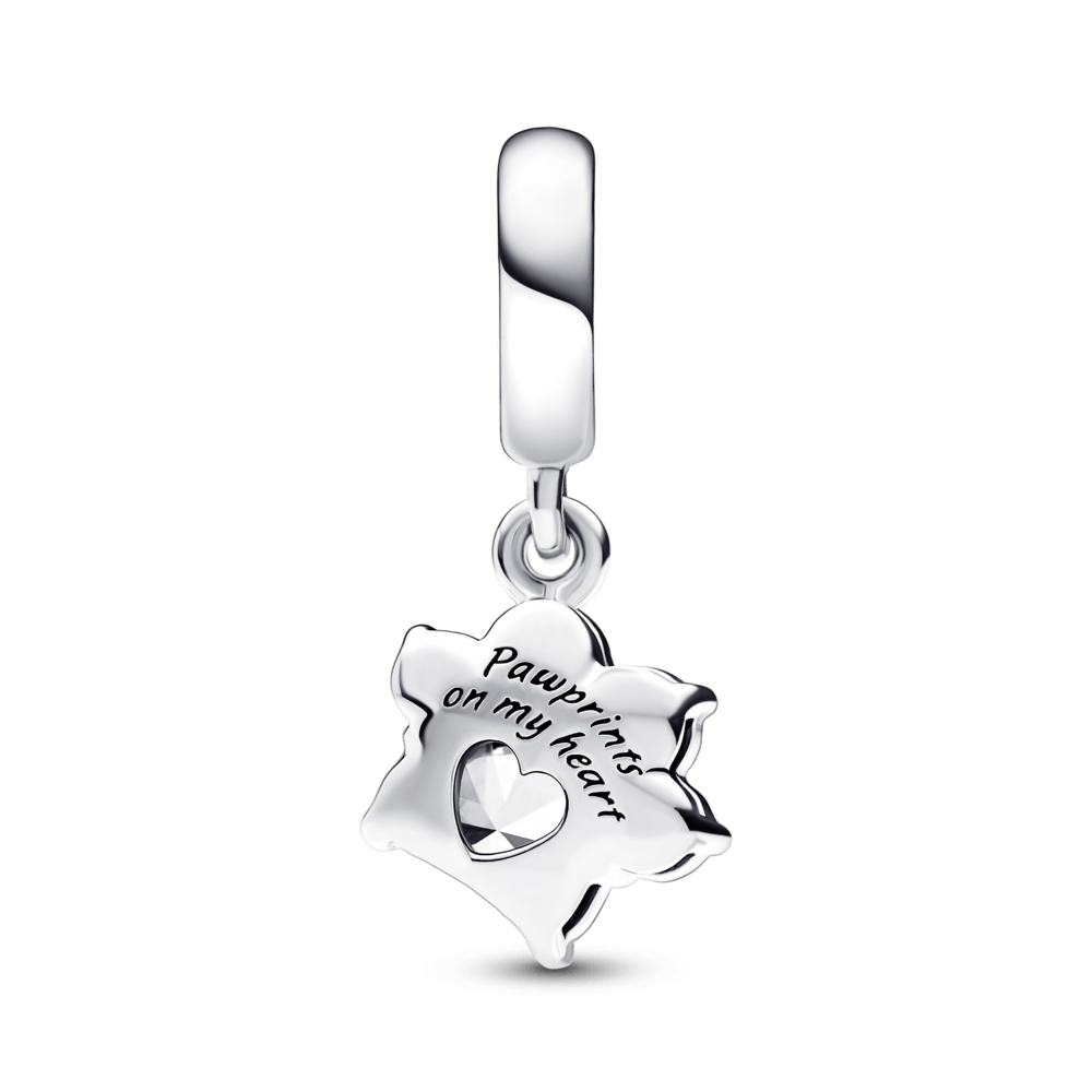 Charm colgante Huella de mascota reluciente Pandora Plata Esterlina ...
