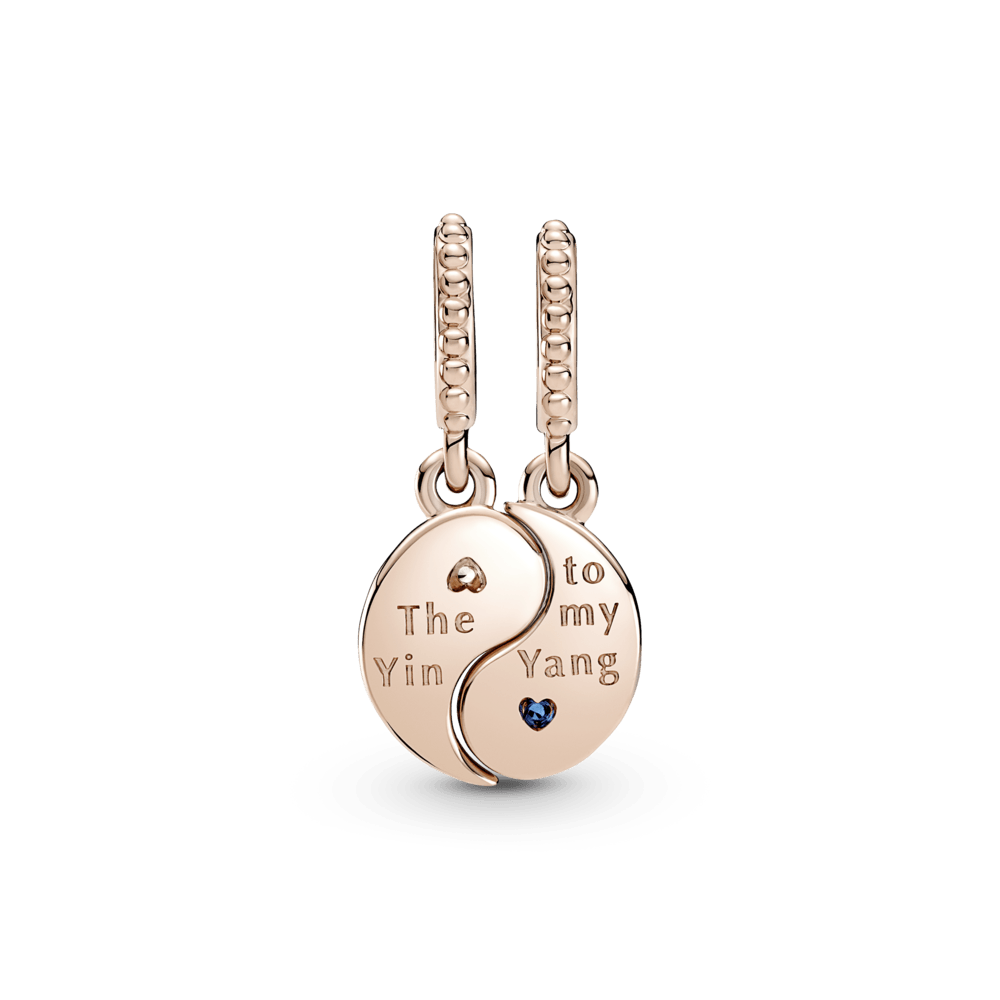 Charm Colgante Separable Yin Y Yang Reluciente Recubrimiento En Oro ...