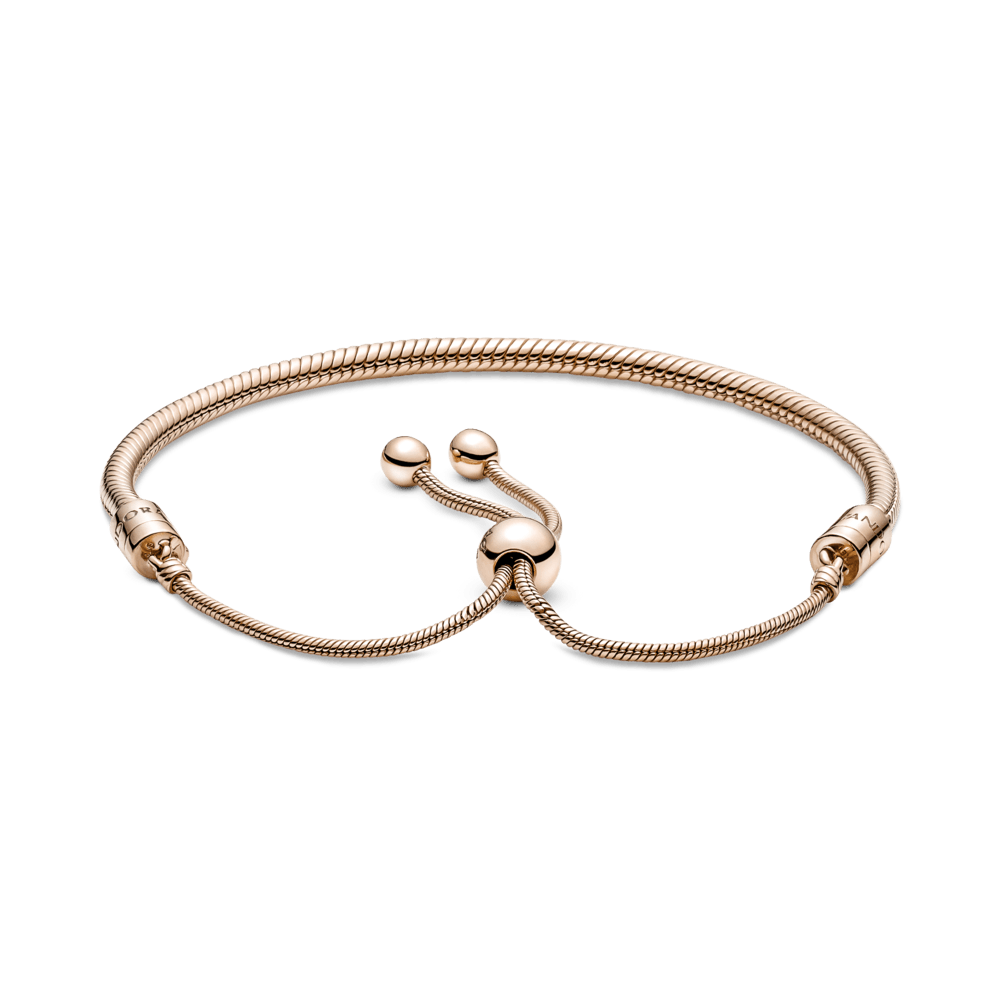 Brazalete Deslizante Diseño Cadena de Serpiente en Oro Rosa 14k|Pandora ...