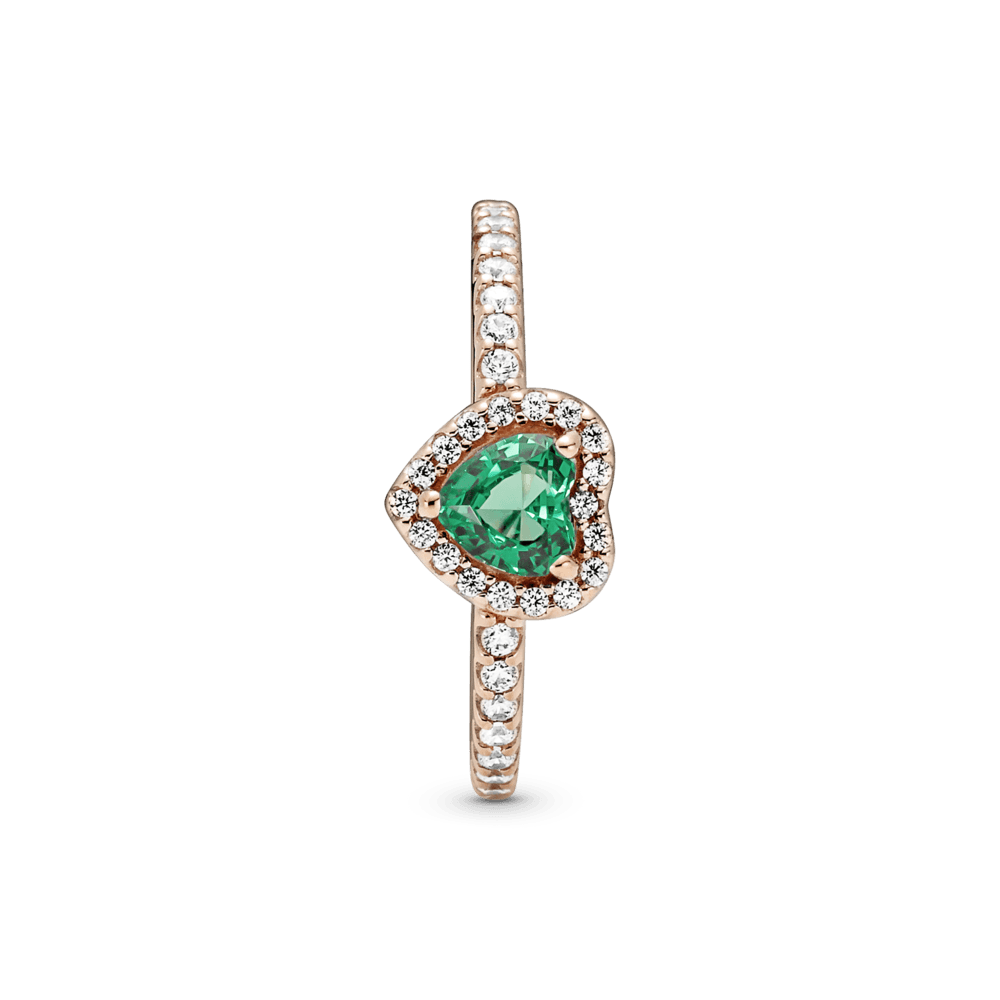 Anillo Con Un Recubrimiento En Oro Rosa De 14k Corazón Brillante ...