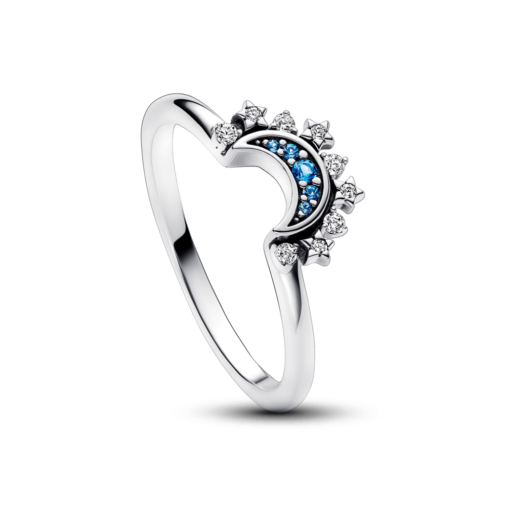 Anillo Luna Celestial Azul | Pandora - Pandora Perú| Joyería para Regalar en esta Temporada