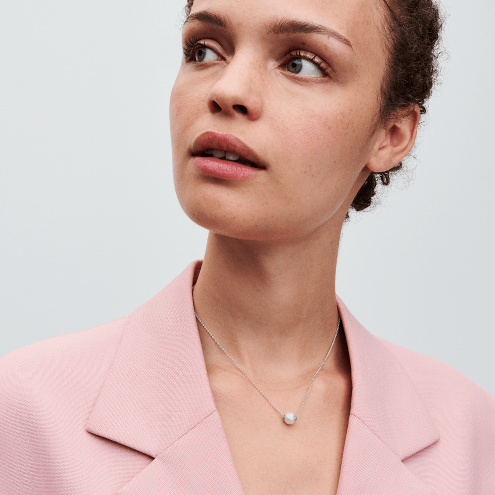 Collar Perla Cultivada de Agua Dulce Tratada Plata|Pandora - Pandora ...