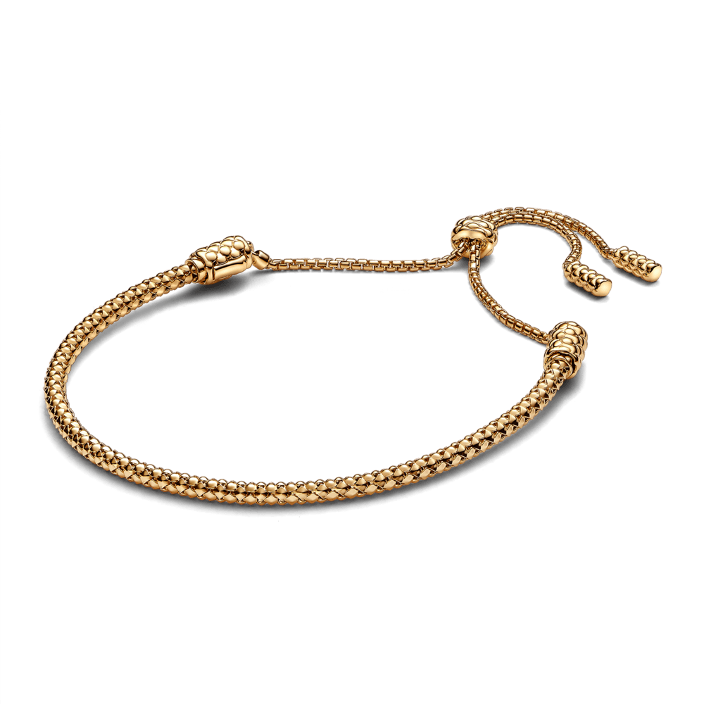 Brazalete Pandora Moments Cadena con Tachuelas Deslizante Dorado ...