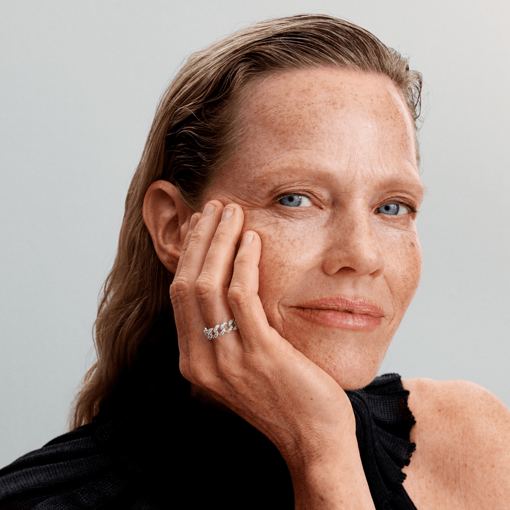 Anillo Cadena Cubana en Pavé|Pandora - Joyas Pandora | Pandora Perú Oficial