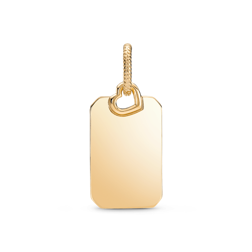 Dije Etiqueta Rectangular Grabable Dorado|Pandora - Pandora Perú ...