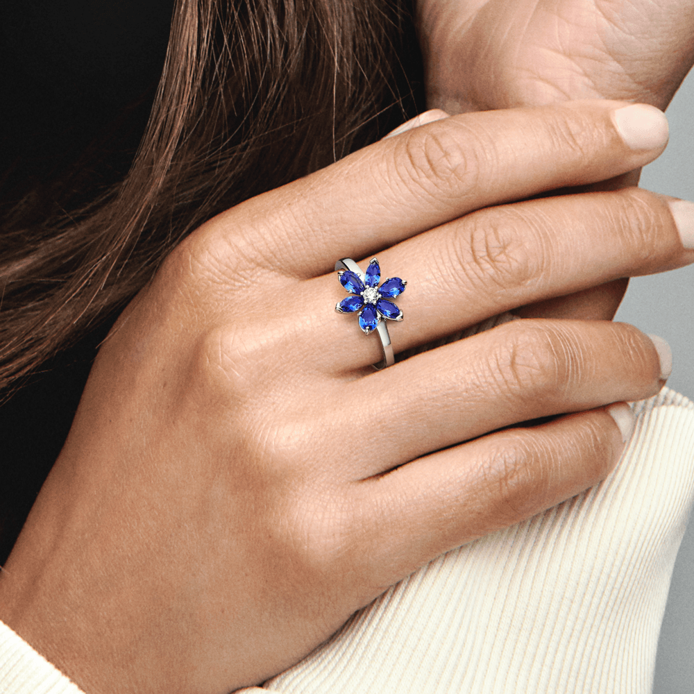 Anillo Herbario Brillante Azul|Pandora - Pandora Perú| Joyería para ...