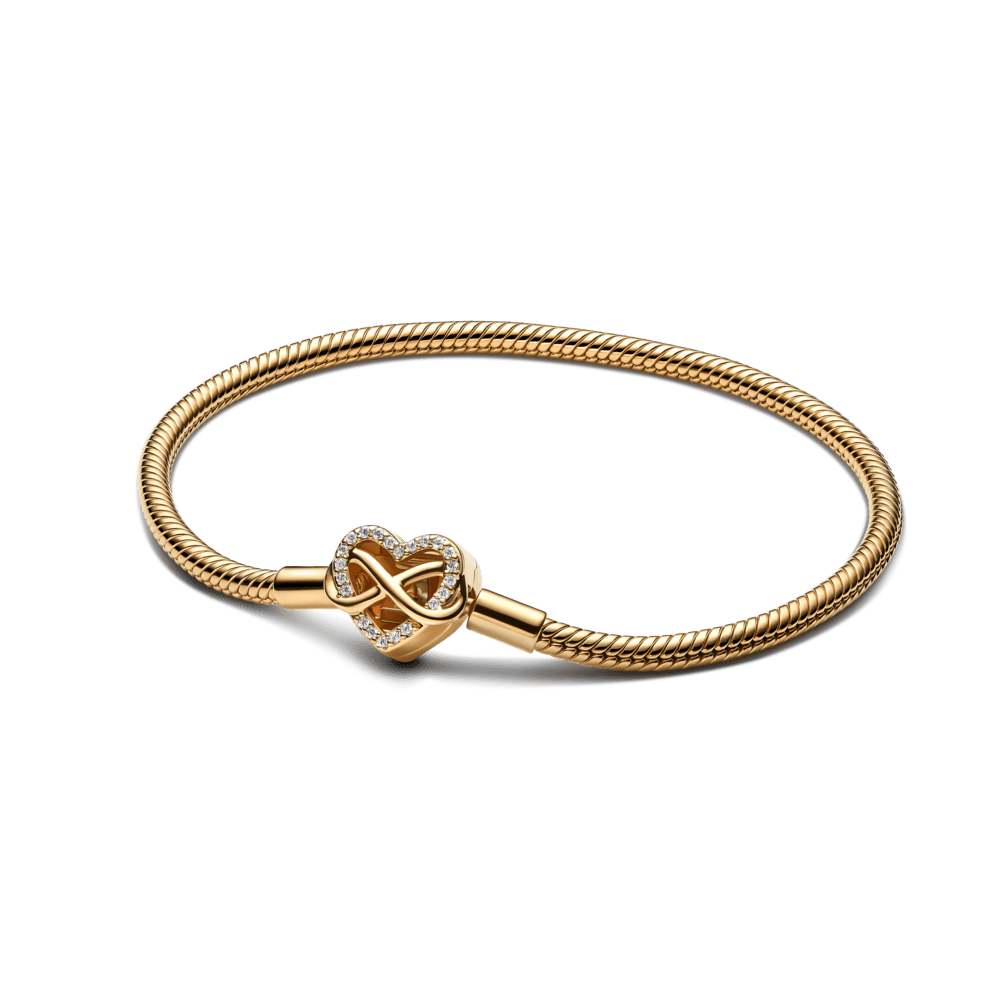 Brazalete de Cadena de Serpiente con Cierre de Corazón Infinito ...