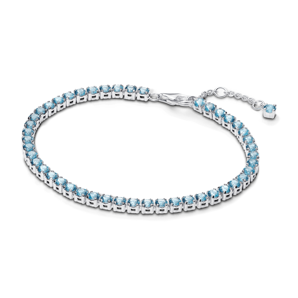Brazalete Tenis Azul Claro Brillante|Pandora - Joyas Pandora | Pandora ...